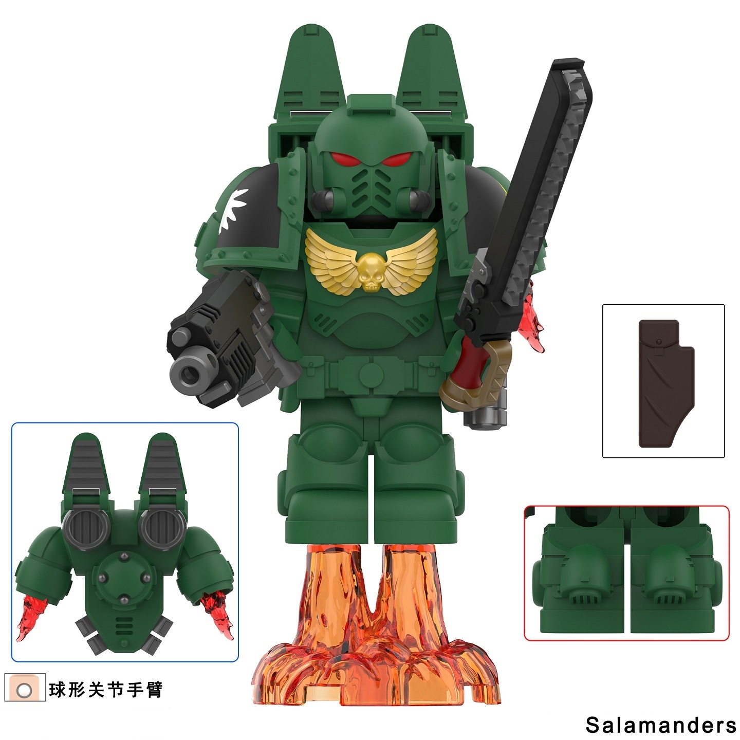 Salamanders 40k Custom Minifigures fit Lego DY715