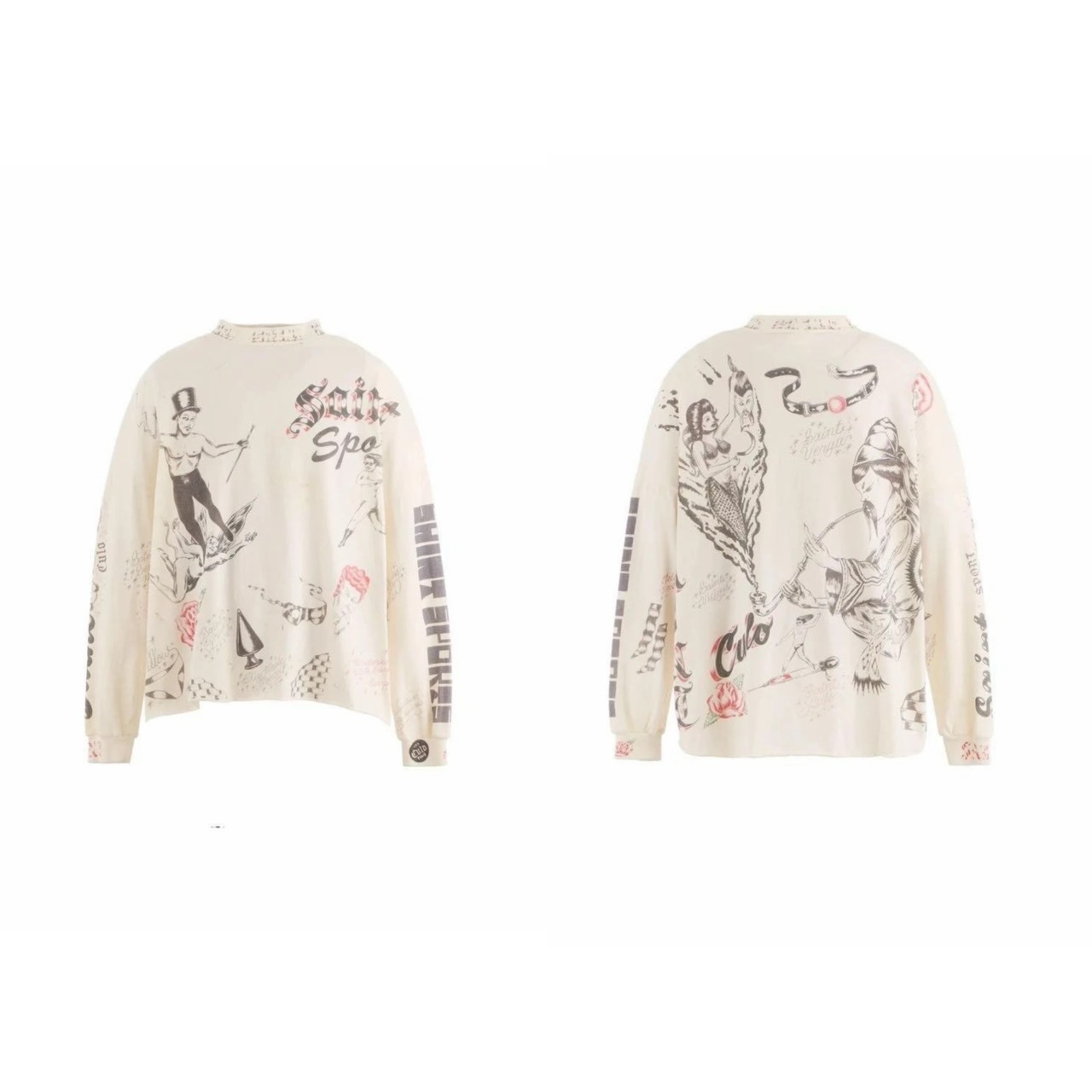 【狼嚴選】SAINT Mxxxxxx x Alexis Ross ALX_LS TEE/DRAWING (WH