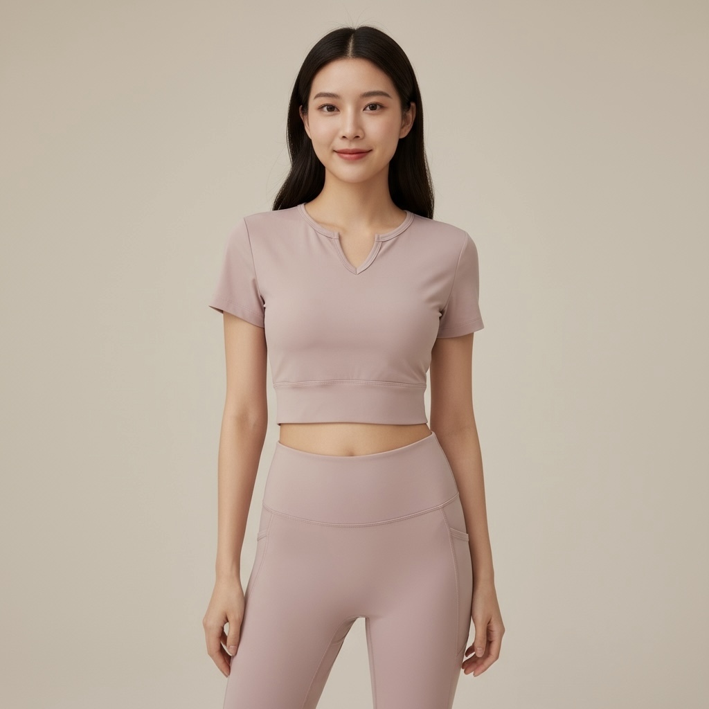 ChillStretch圓領短版短袖Bra Top┃nøüs Athleisure
