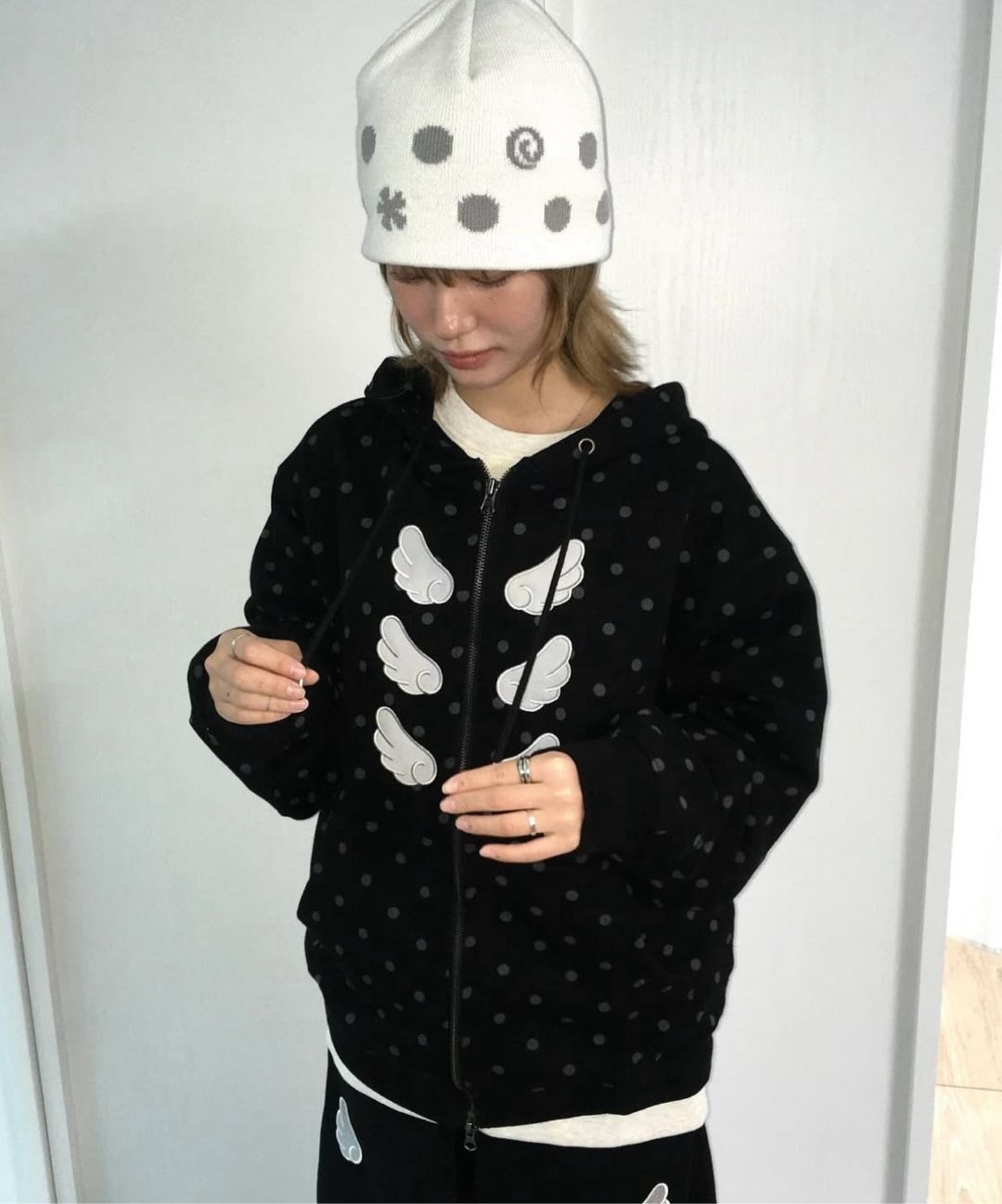 (BAUF) Angel Hood Zip-up - 3col