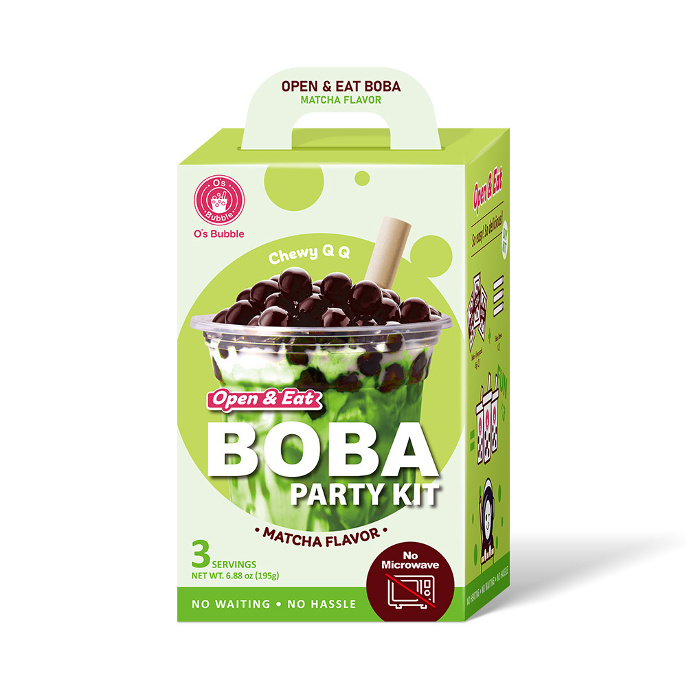 Open To Eat Boba Party Kit – Matcha (3 Servings)