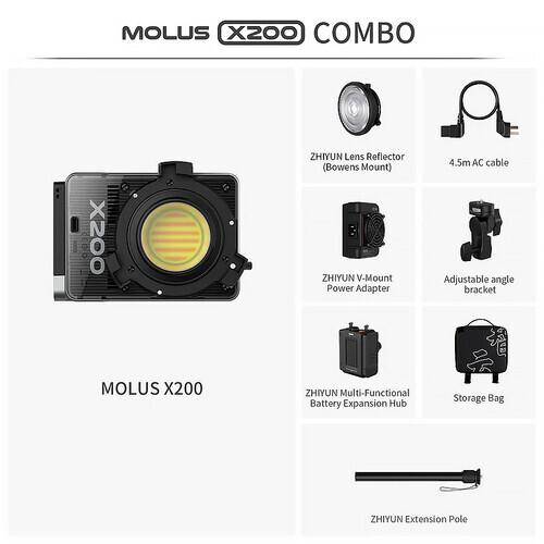 Zhiyun MOLUS X200 Bi-Color LED Light Combo Kit -Rainbow