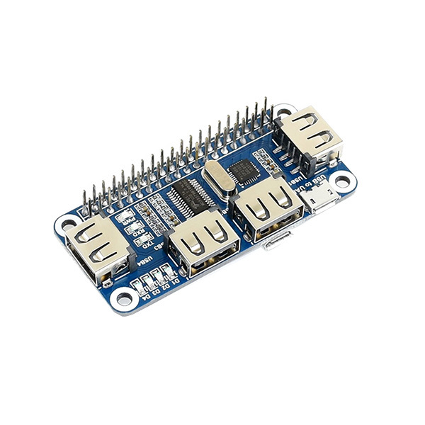 樹莓派 USB HUB HAT (B) 擴展板｜4埠 USB 2.0 集線器｜擴充模組