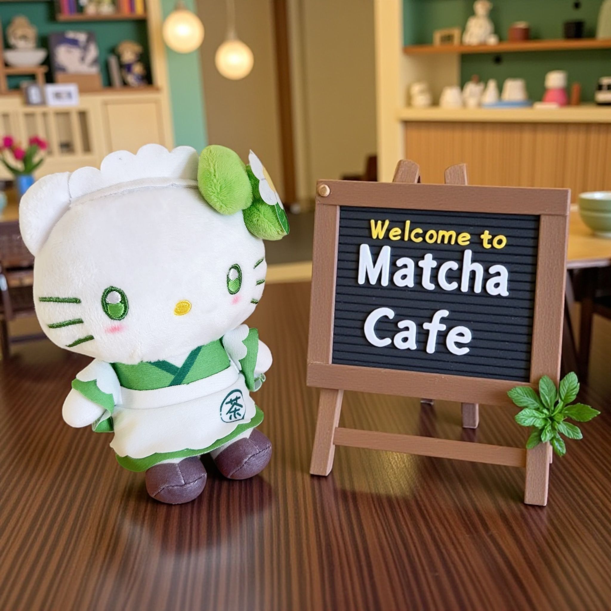 25100-KT Sanrio Hello Kitty Japanese Maid Look Matcha M