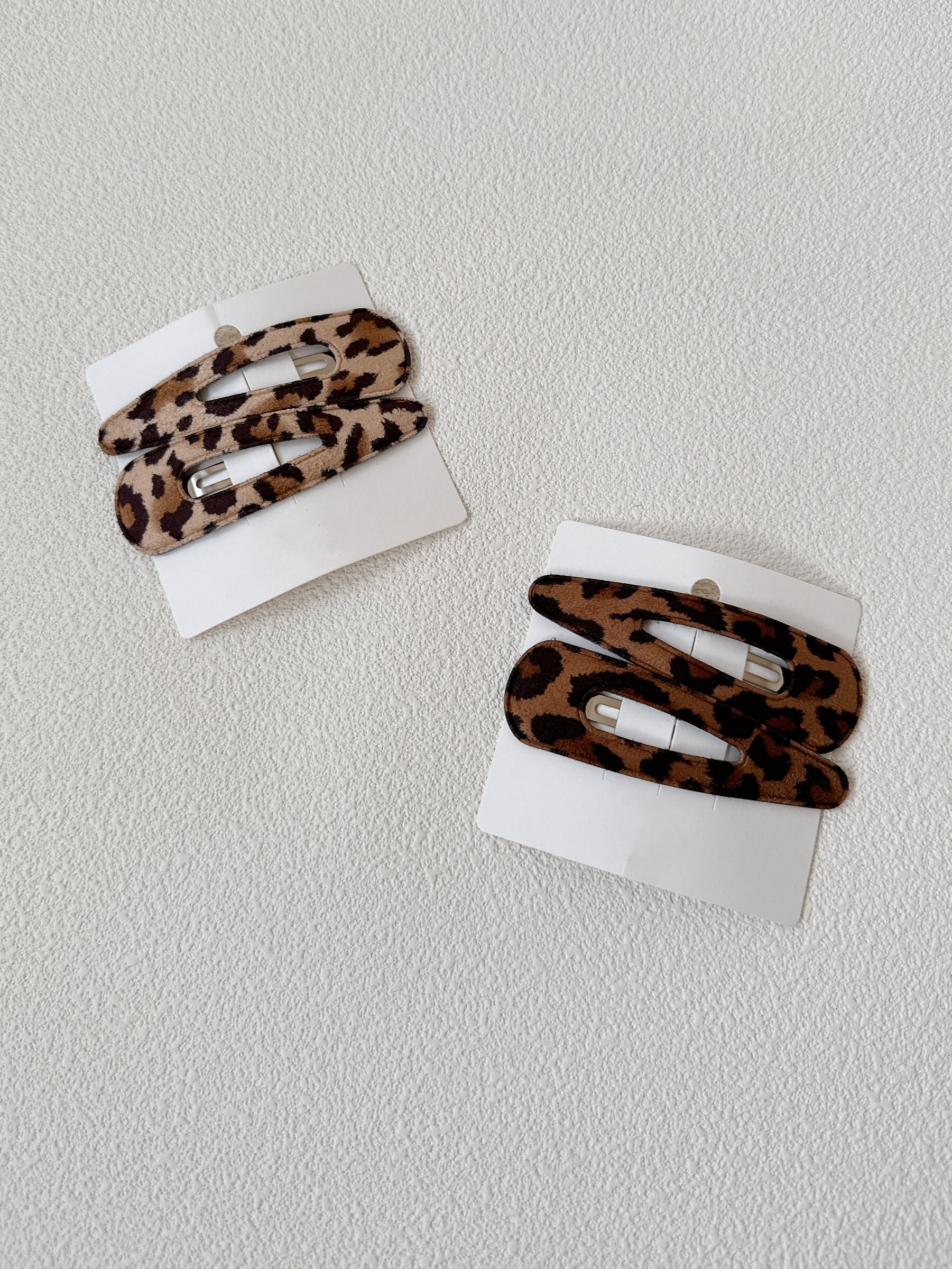 leopard hair clips