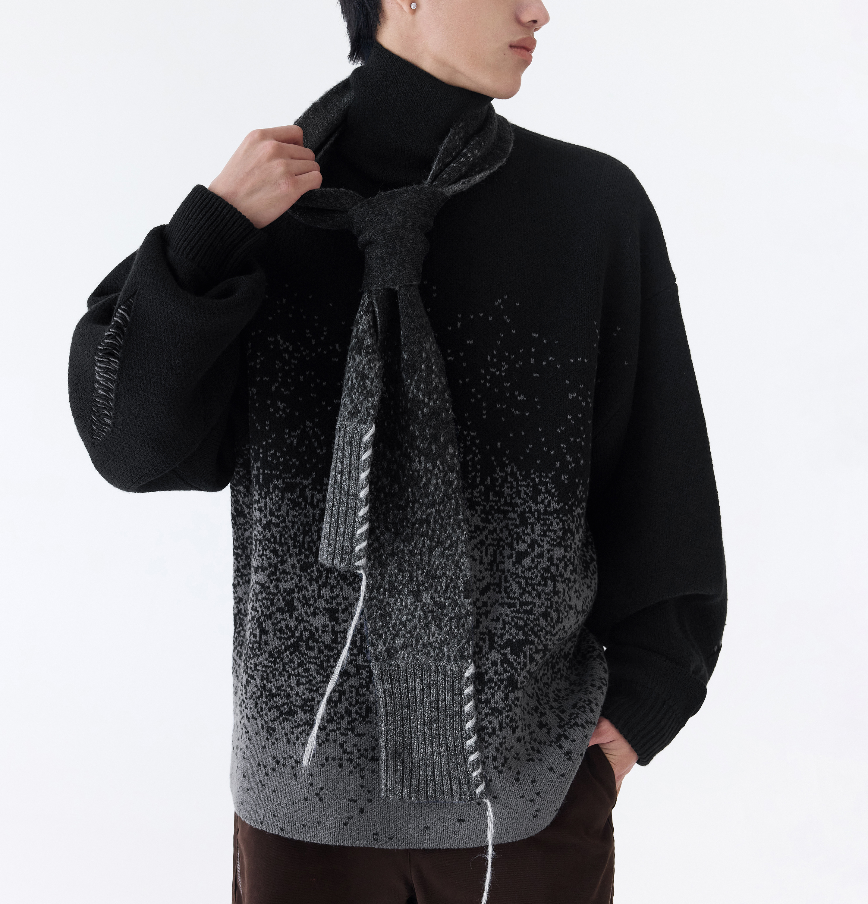 2 Tone Bitmap Scarf - 2 Colors