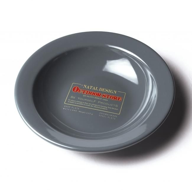 NATAL DESIGN DEEP PLATE OUTDOOR STORE Ver. 灰聯名琺瑯深盤