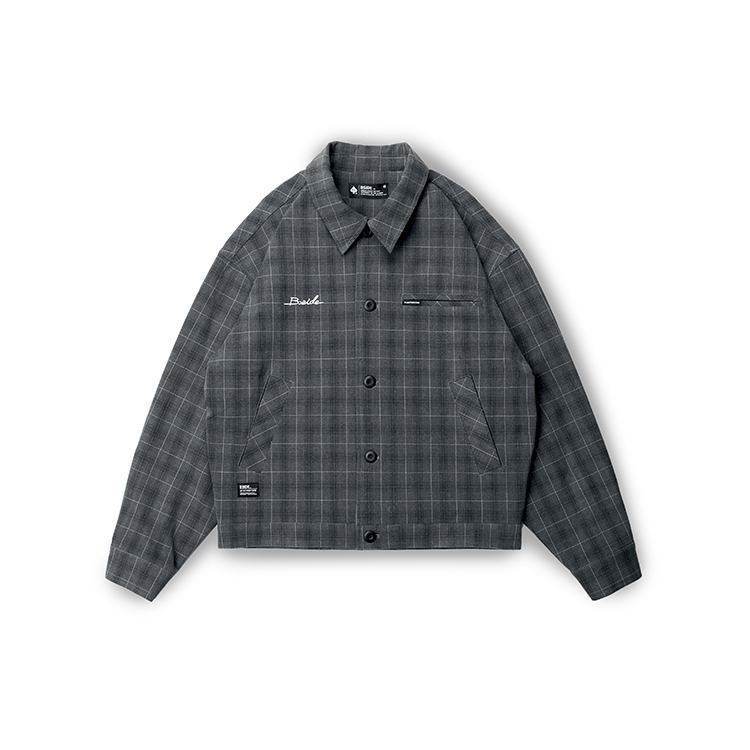 B-SIDE URBAN PLAID JACKET Gray