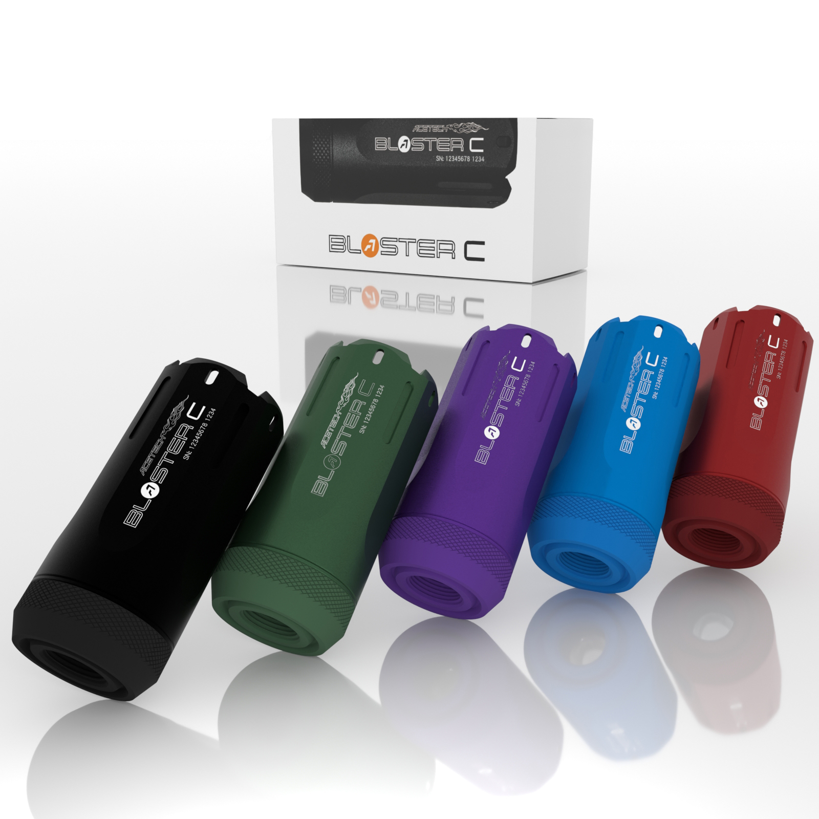 Blaster C Five-Color Lighter Collector's Set (Black/Red