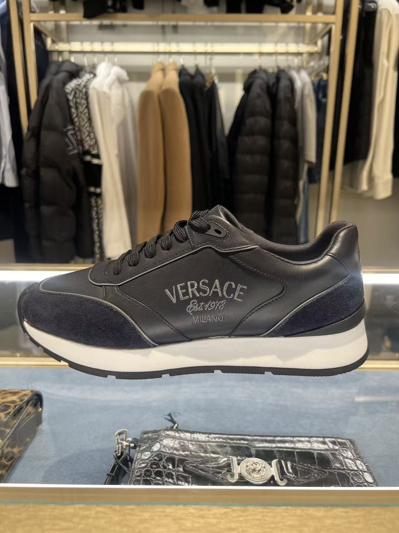 VERSACE MEN SHOE WITH MILANO LOGO