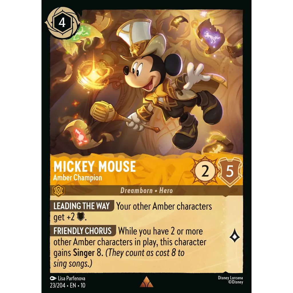 23/204·EN·10 Mickey Mouse - Amber Champion|Lorcana