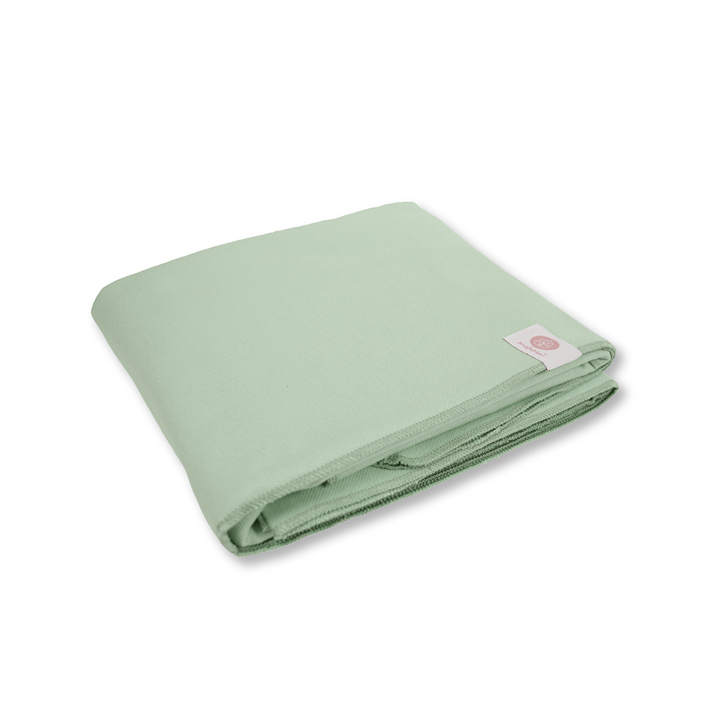 【Mukasa】純棉瑜珈毯 150x250cm - 寧靜綠｜緩和放鬆｜瑜珈輔助｜禦寒保暖