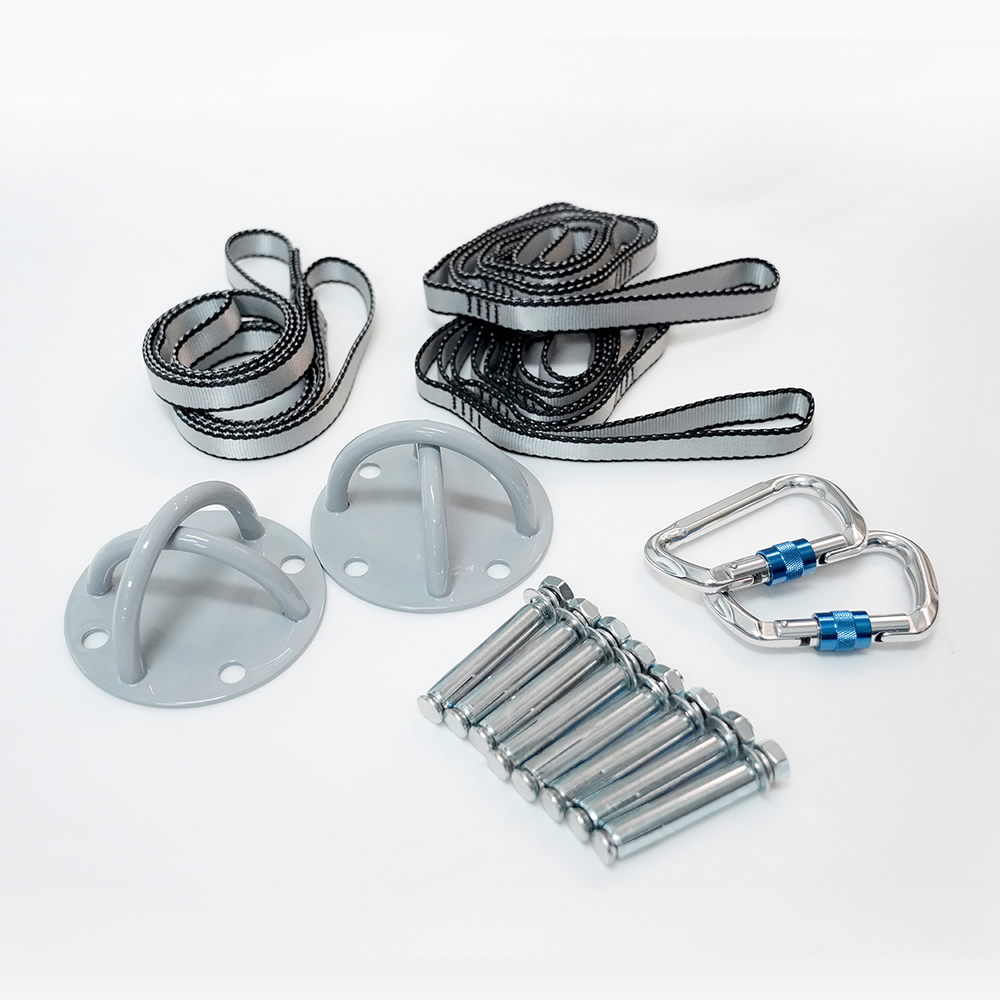 【Mukasa】空中瑜珈配件｜固定盤/菊繩/登山扣/扁繩