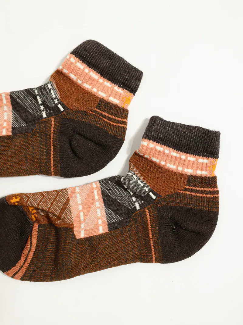 SMARTWOOL 羊毛襪 女 機能戶外全輕量減震低筒襪 印花低筒襪 栗子棕 SW001579207