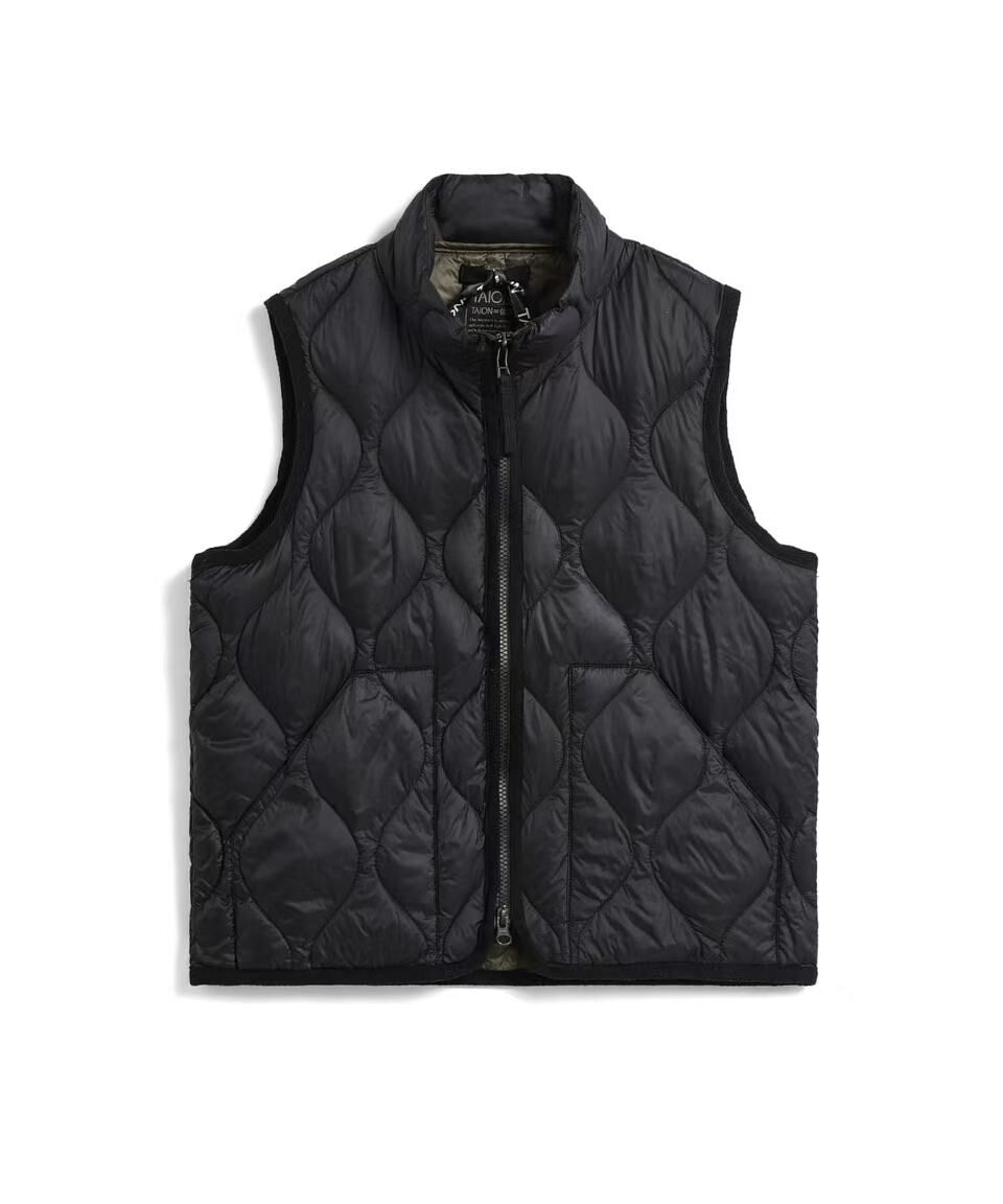 TAION KIDS MILITARY HIGH NECK DOUBLE ZIP DOWN VEST TAIO
