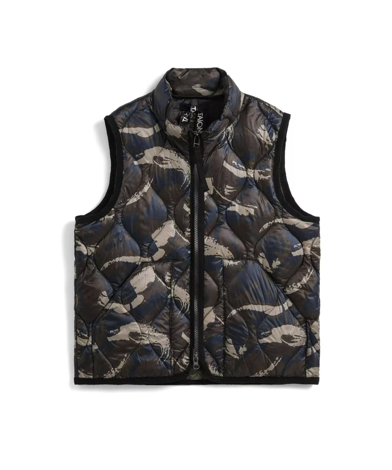 TAION KIDS MILITARY HIGH NECK DOUBLE ZIP DOWN VEST TAIO