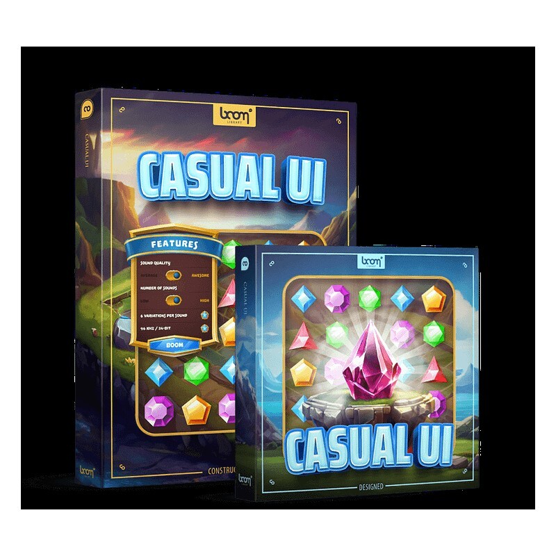 BOOM Library Casual UI Bundle｜UI音效素材包