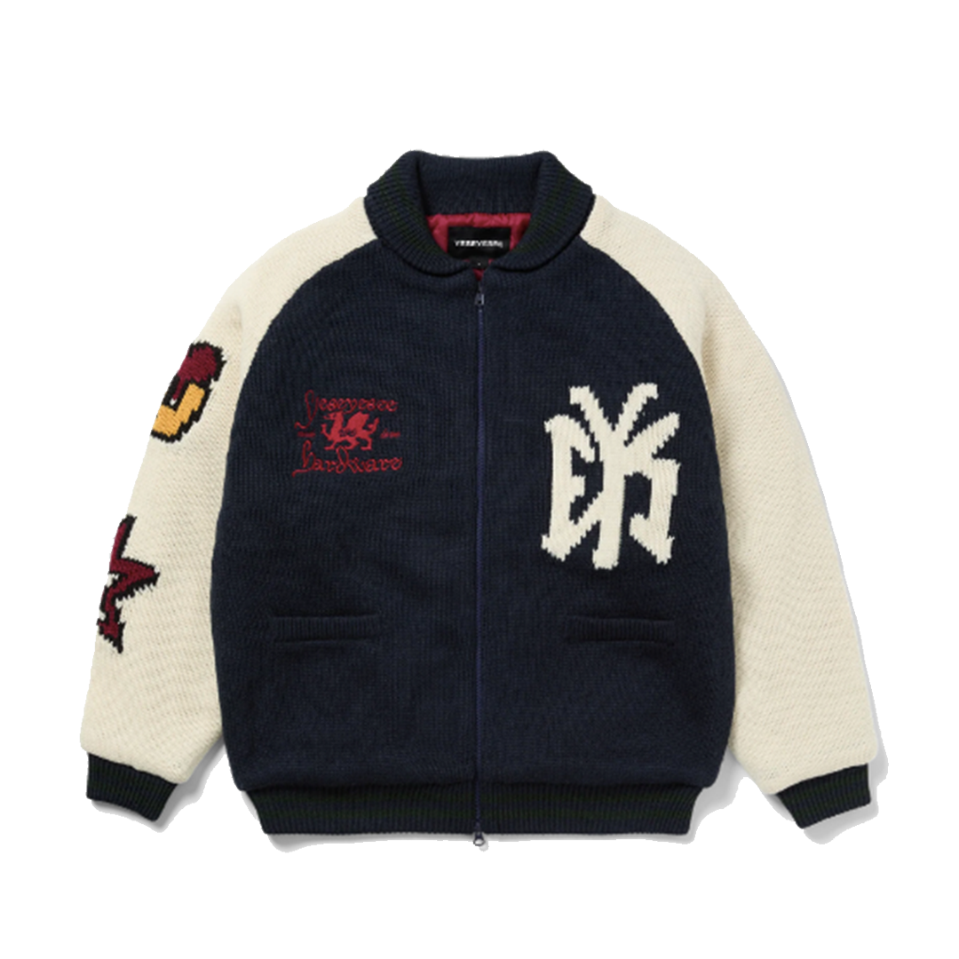 YESEYESEE 25FW Raglan Knit Varsity Jacket |FLOMMARKET