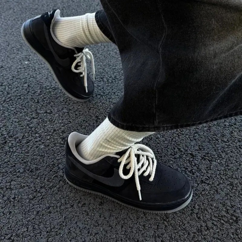 iSNEAKERS｜Nike Air Force 1 Low AF1 麂皮 復古 黑灰 IQ9791-001