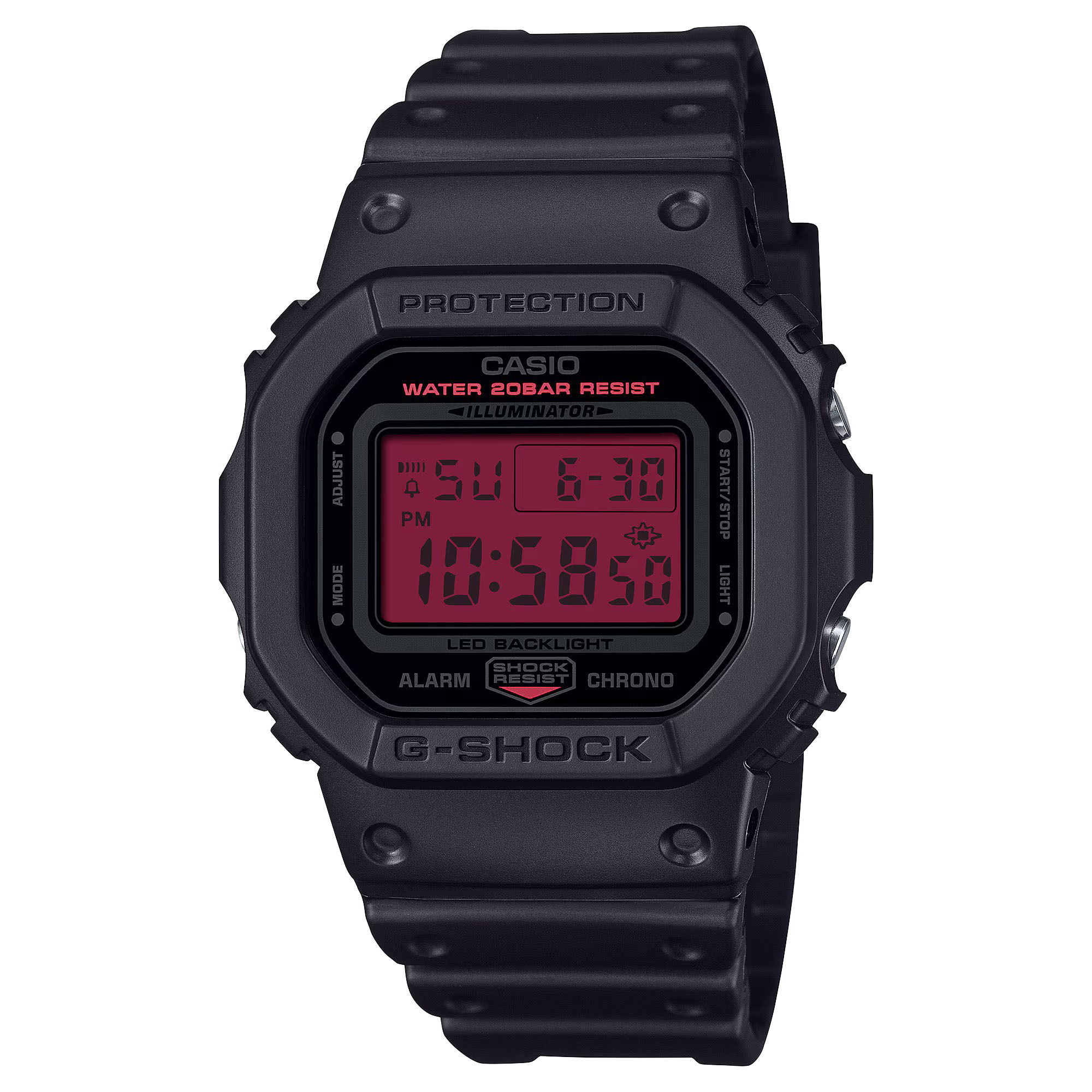Casio G-Shock DW-5600BBR-1 Black Digital LED Watch