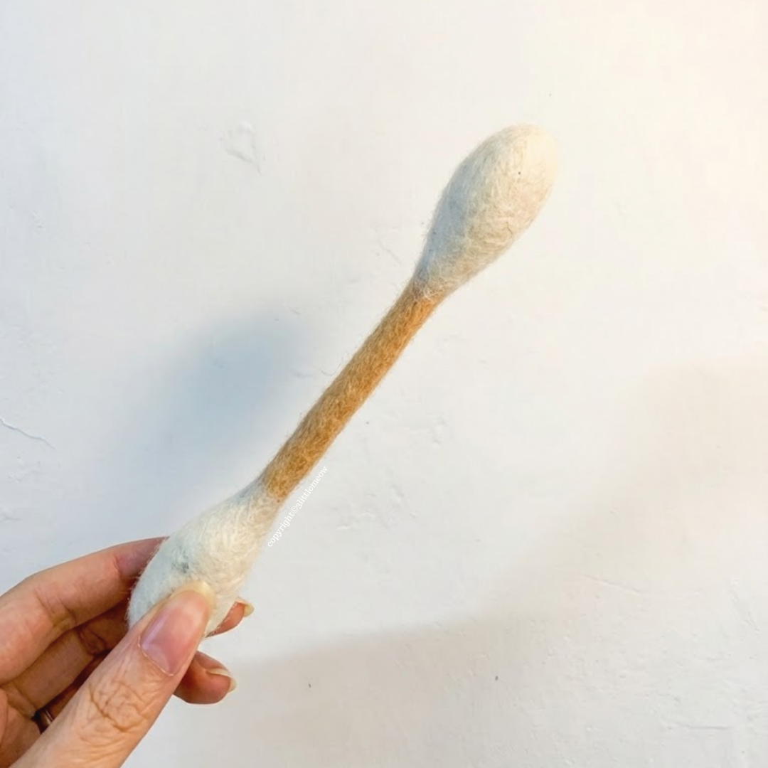 :3 meow wool felt XL cotton bud for cats