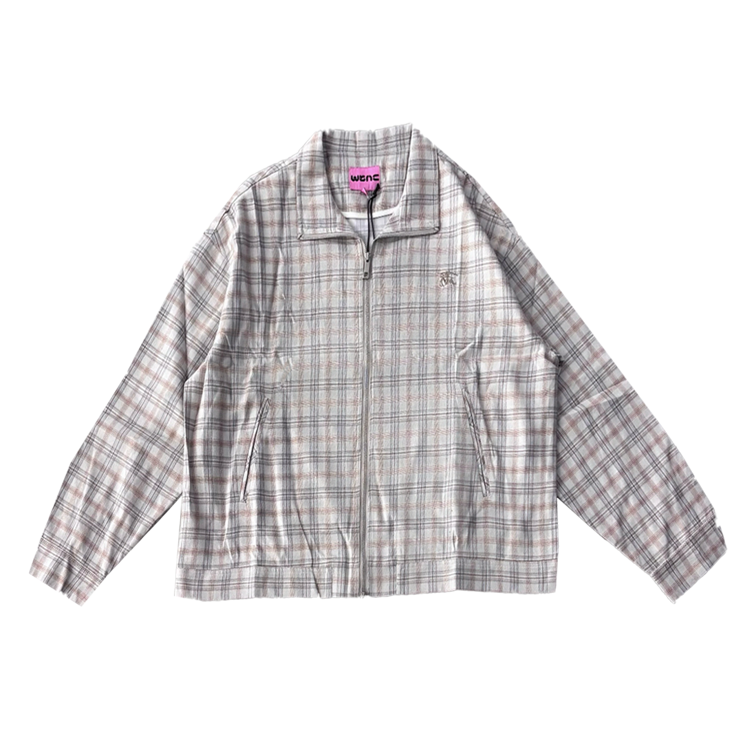 WTNC PLAID TRACK JACKET 格紋高領外套| FLOMMARKET