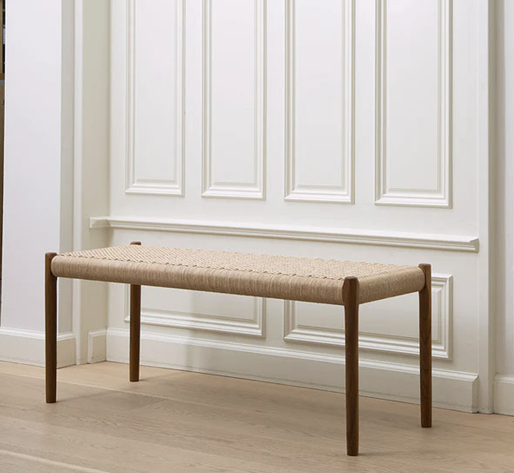 Model 63 長凳 (胡桃木/ 原色紙纖/ W150)