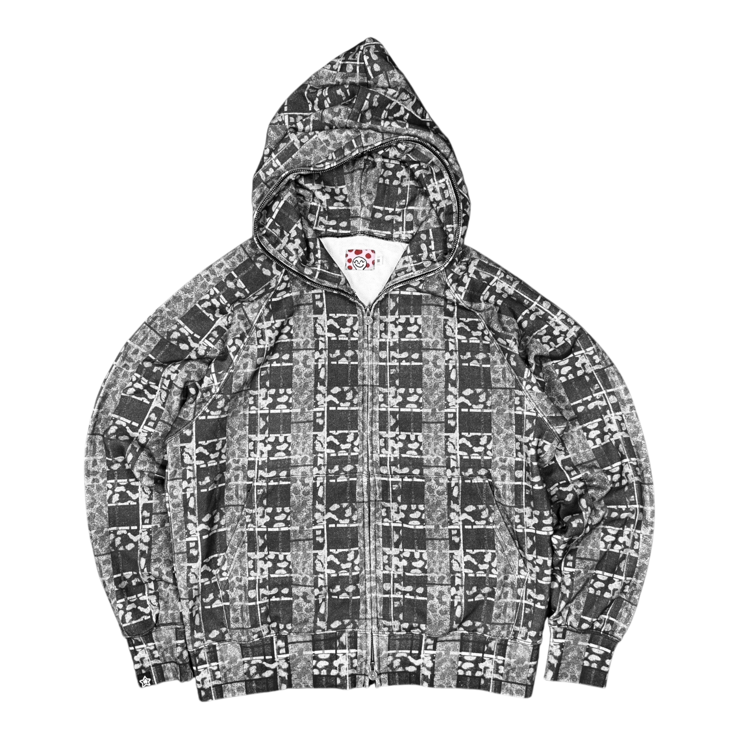 STAR TEAM LEOPARD PLAID FULL ZIP HOODIE