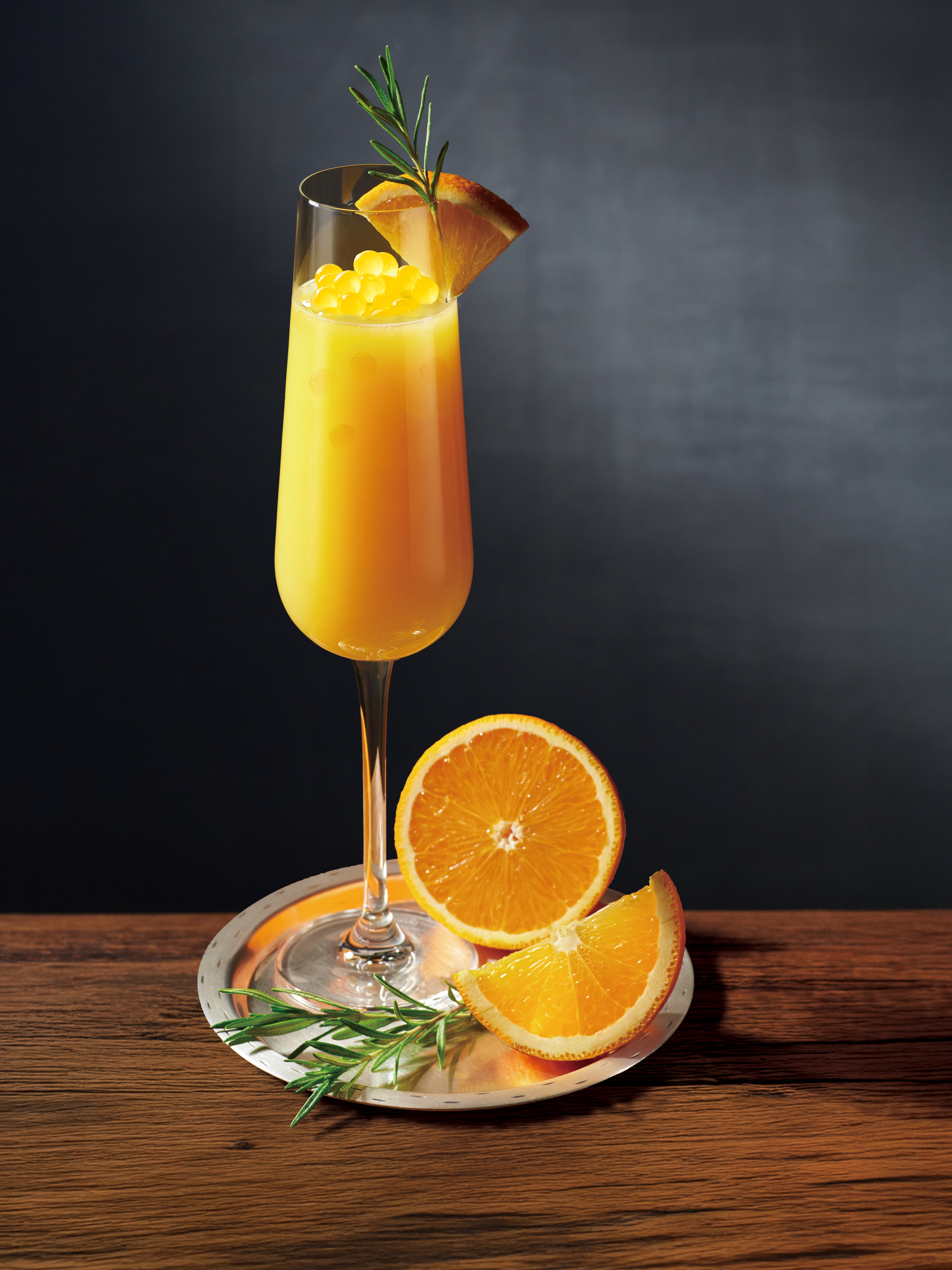 O’s Bubble Exclusive Recipes | Mimosa with Popping Boba