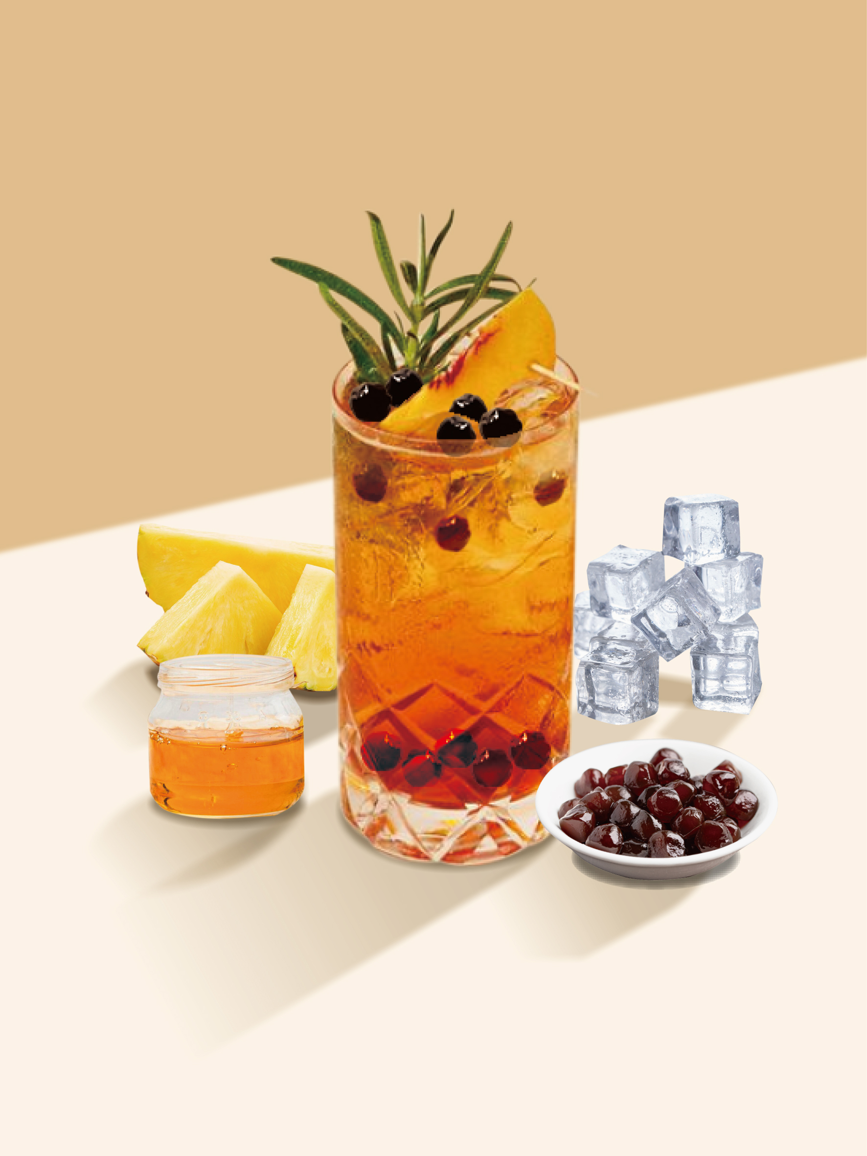 O’s Bubble Recipes | Tropical Green Tea & Boba
