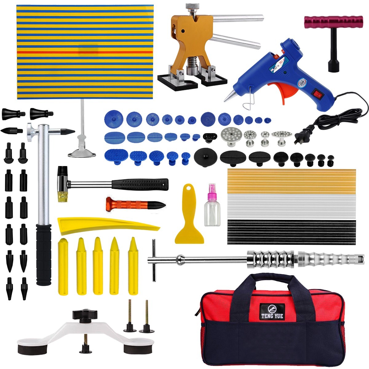 EWK Full Set DIY Auto Body Dent Remover Tools with Slid