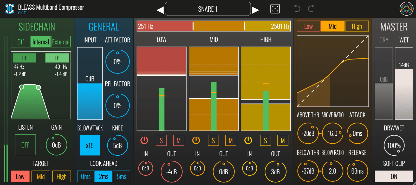 BLEASS Multiband Compressor 專業三頻段動態壓縮與響度優化 plugin (序...