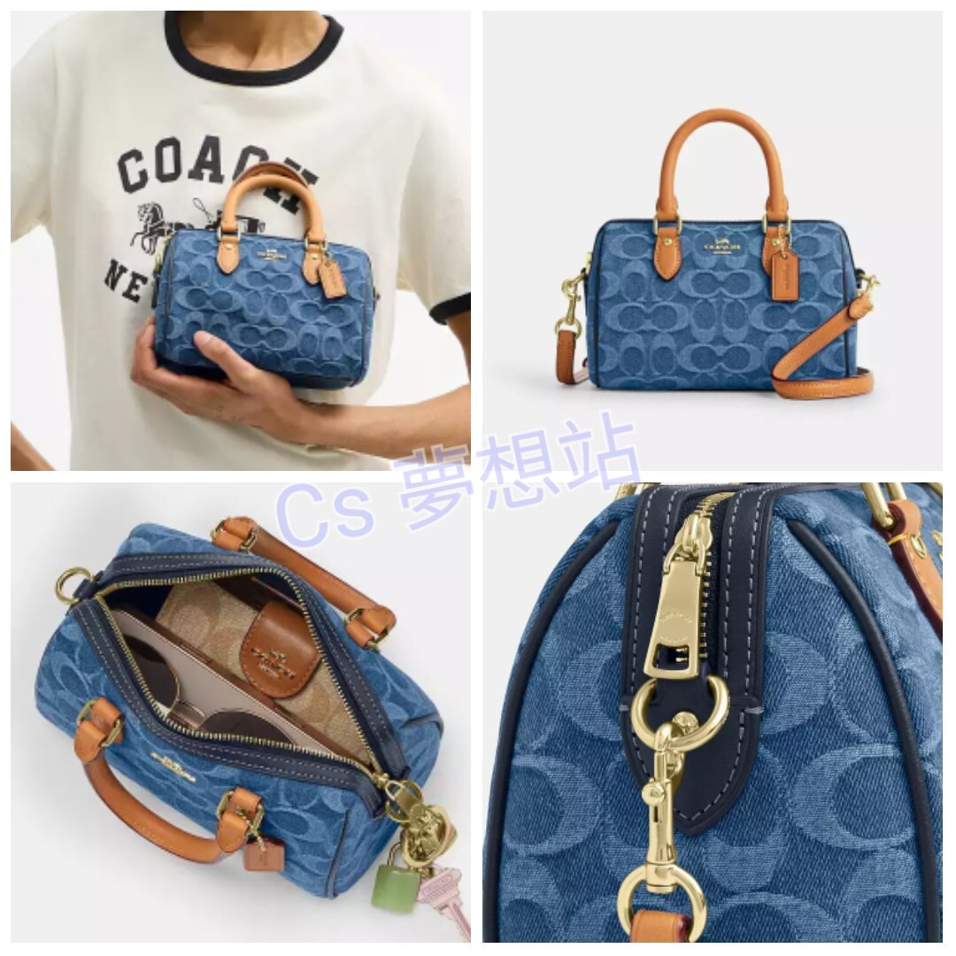 Coach Mini Rowan Denim Crossbody Bag