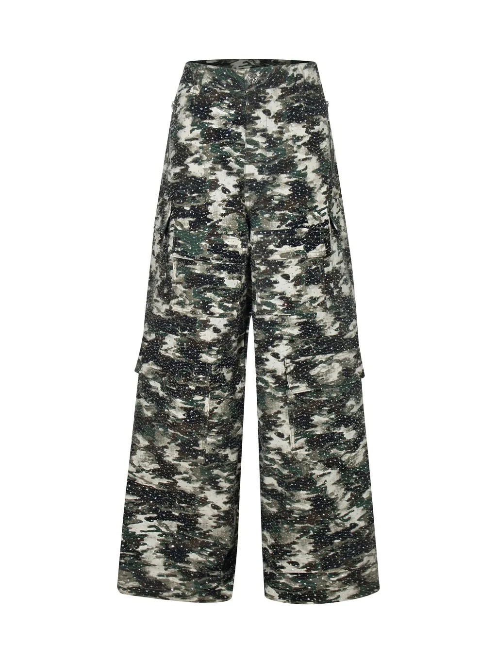 BE A DEVIL | 3D Printed Camo 18K Diamonds Cargo Pants