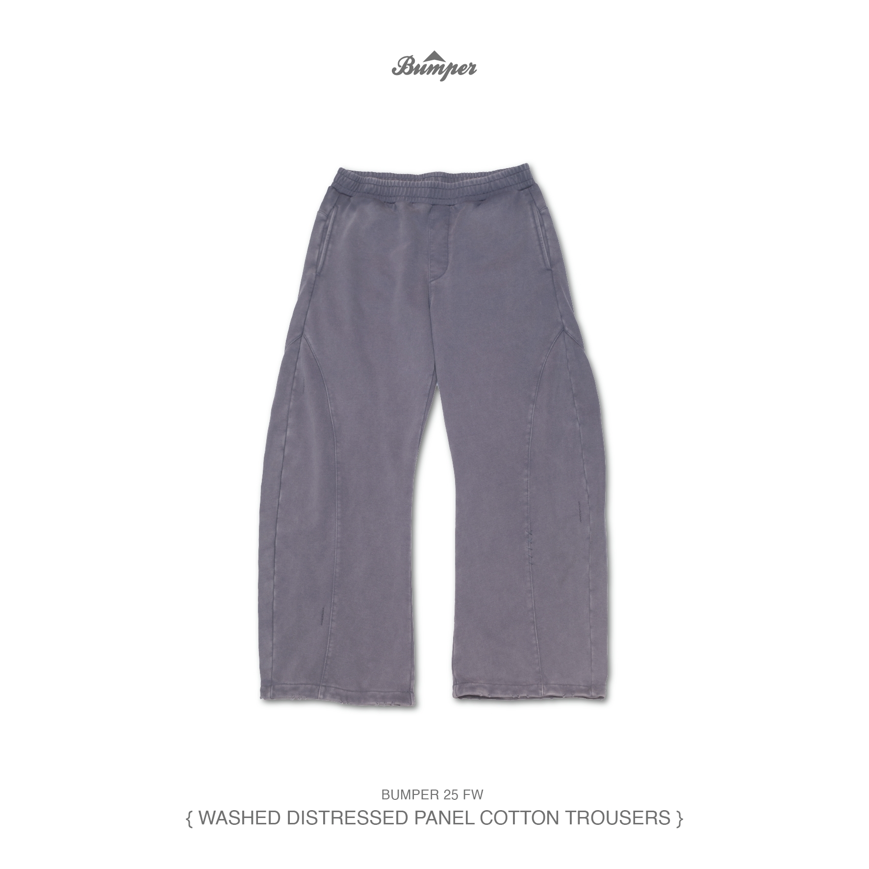 Bumper 25FW Distressed Panel Trousers