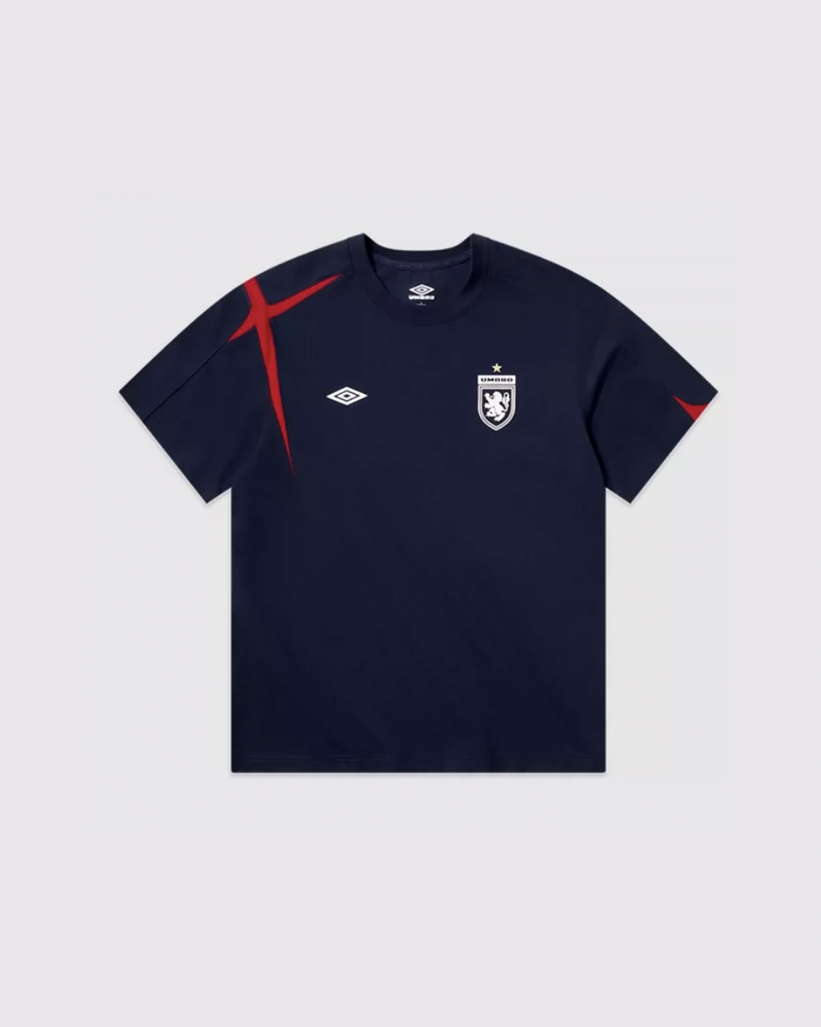 UMBRO Retro Cross Logo Jersey SS Tee | Navy