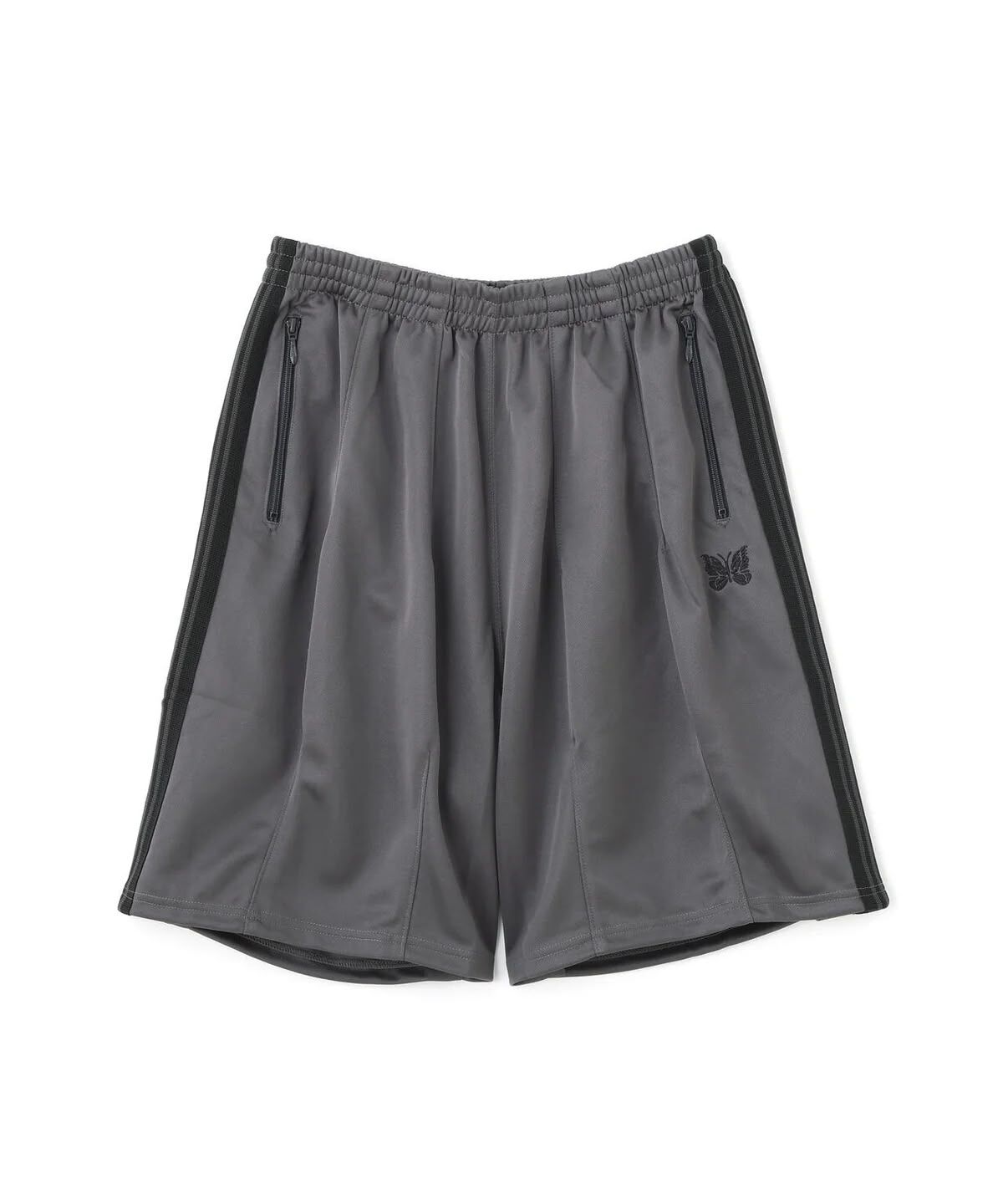 Needles x Beaver HD Track Shorts- Poly Smooth- Grey